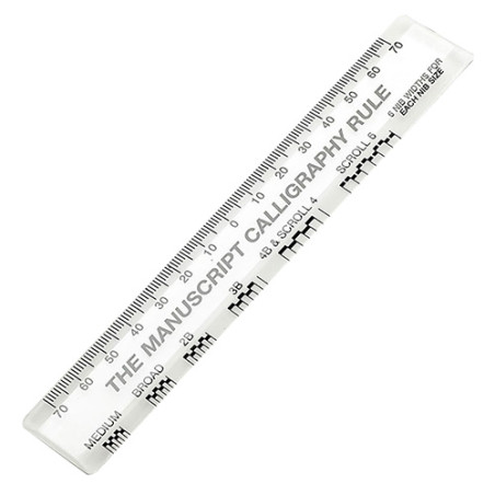 Manuscript calligraphy ruler